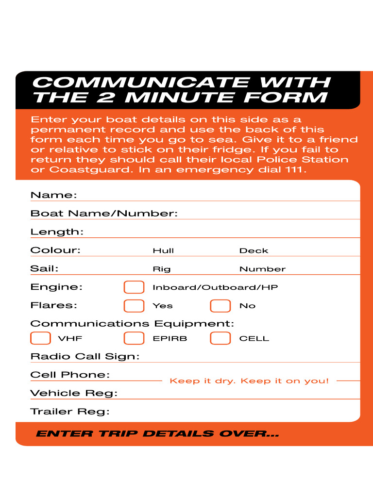 2 Minute Form | PDF