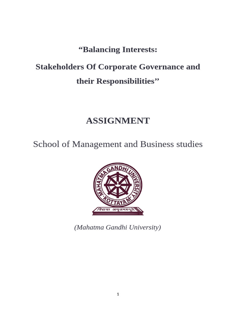 Corporate Governance Stakeholders Guide | PDF | Corporate Governance ...