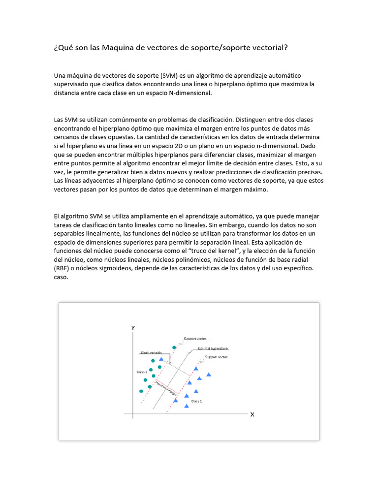 Introducción a Máquinas de Vectores de Soporte | PDF | Máquinas de ...
