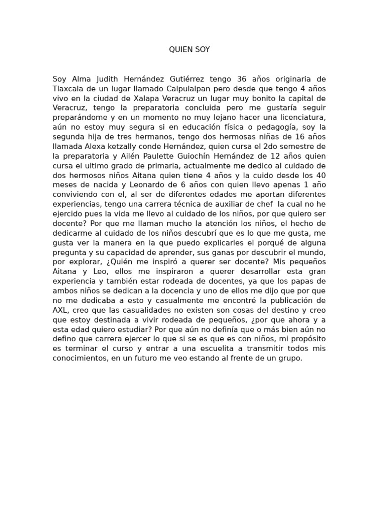 Quien Soy | PDF