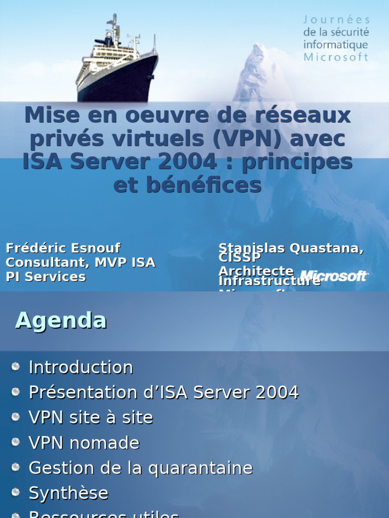 VPN avec ISA Server 2004 : Guide Pratique | PDF | Réseau privé virtuel ...