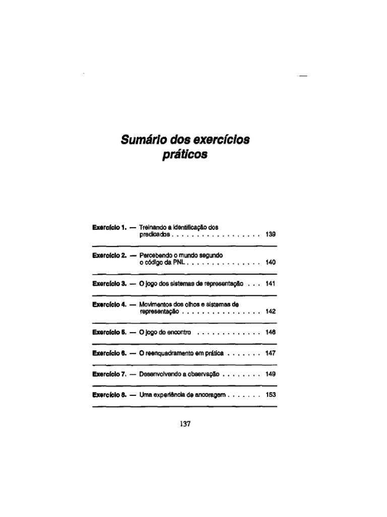 Exercícios PNL | PDF