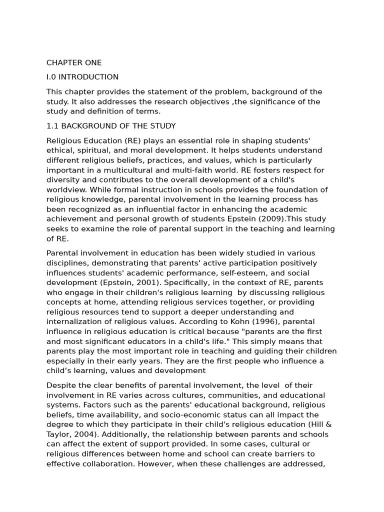 Latoya Chapter 1 Project | PDF | Learning | Knowledge