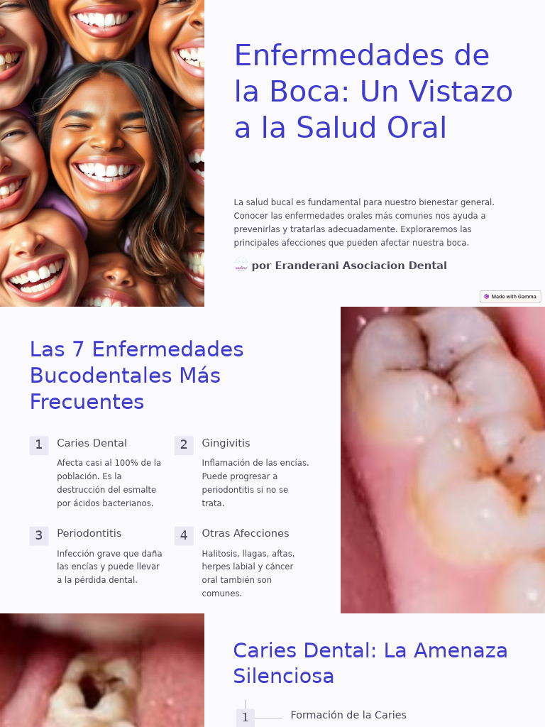 Enfermedades de La Boca Un Vistazo A La Salud Oral | PDF | Higiene oral ...