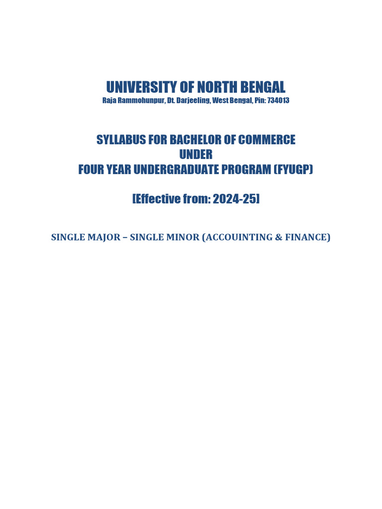Commerce - FYUGP (2024-25) - SMSM - A&F | PDF | Geometry | Equations