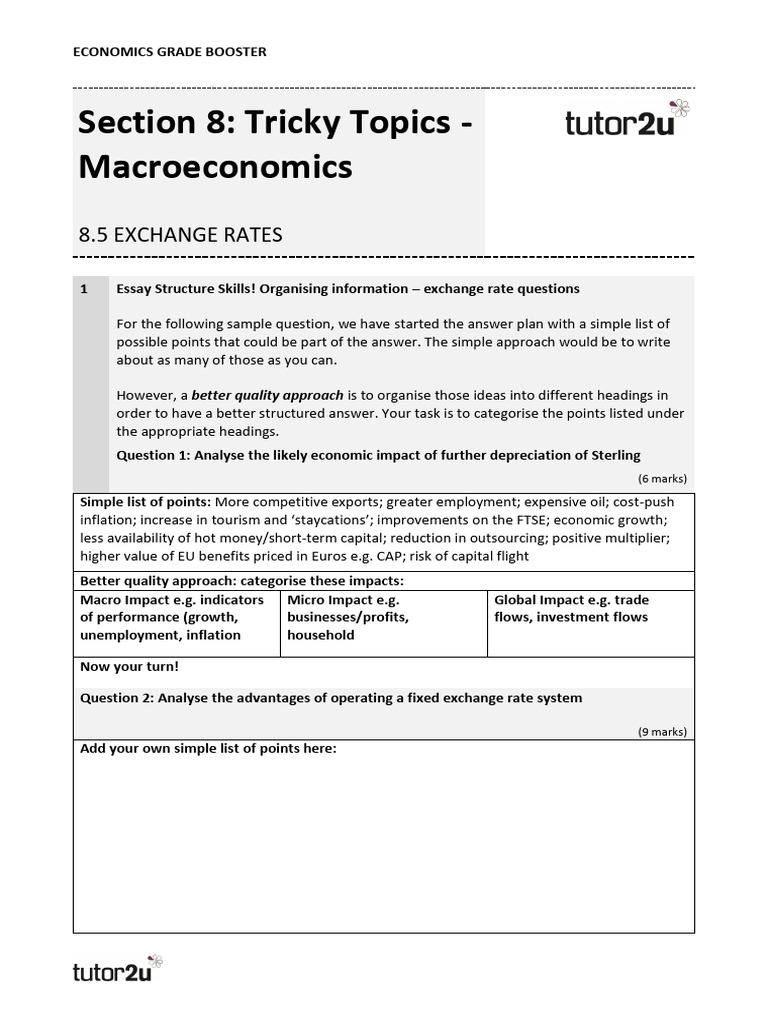 Section-8-Worksheet-5-Exchange-Rates | PDF | Exchange Rate | Inflation