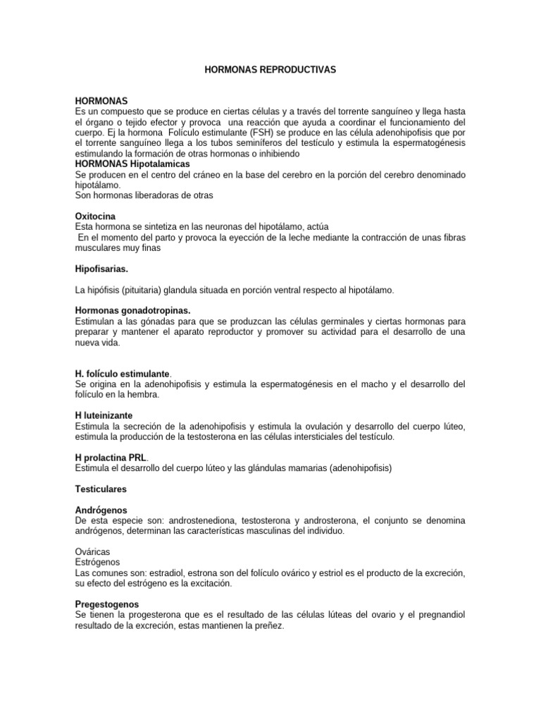 HORMONAS REP Y CICLOS ESTRUAL | PDF | Testículo | Glándula pituitaria