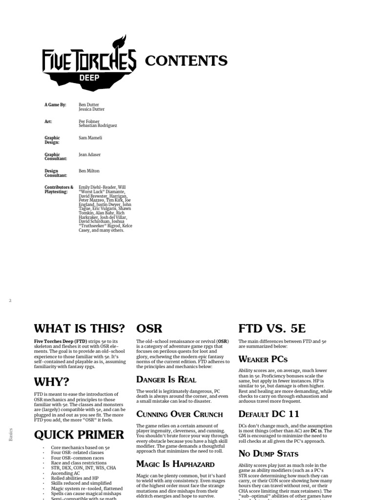 Five Torches Deep | PDF | Dungeons & Dragons | Role Playing Games