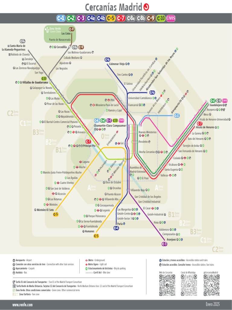 Mapa Madrid Cercanias | PDF | Transporte público | Infraestructura ...