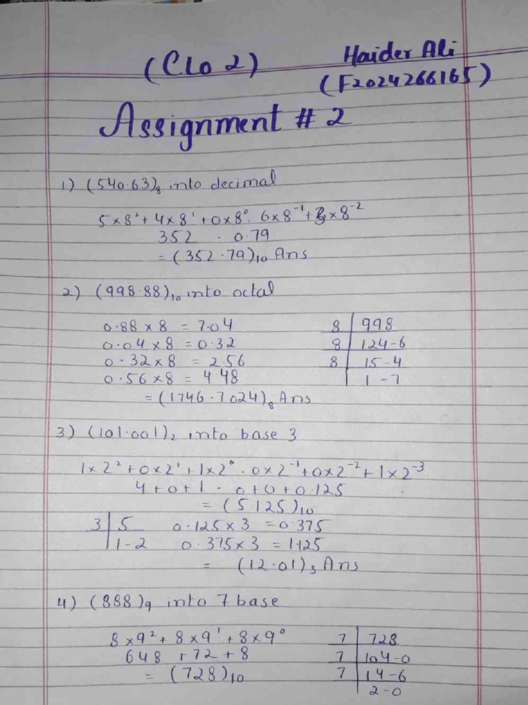 Base Conversion and Multiplication Guide | PDF