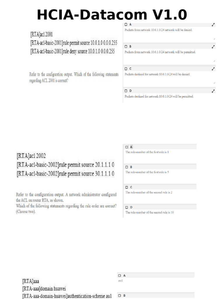 HCIA Datacom V1 Autosaved | PDF