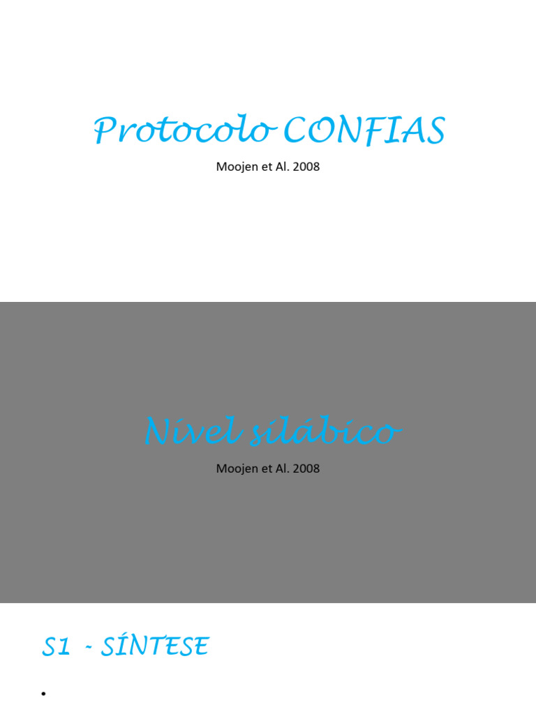 Protocolo CONFIAS Modificado | PDF | Fonema | Fonética