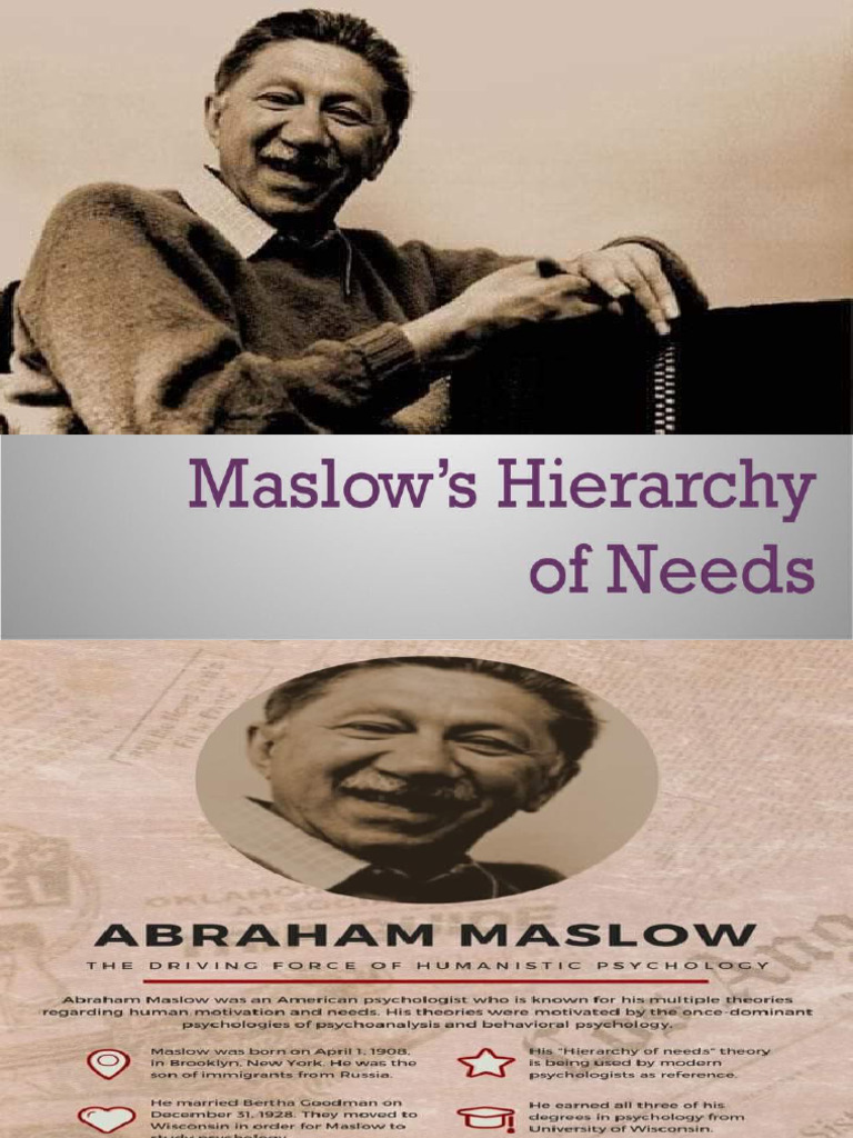 Maslow`s Theory of Needs | PDF