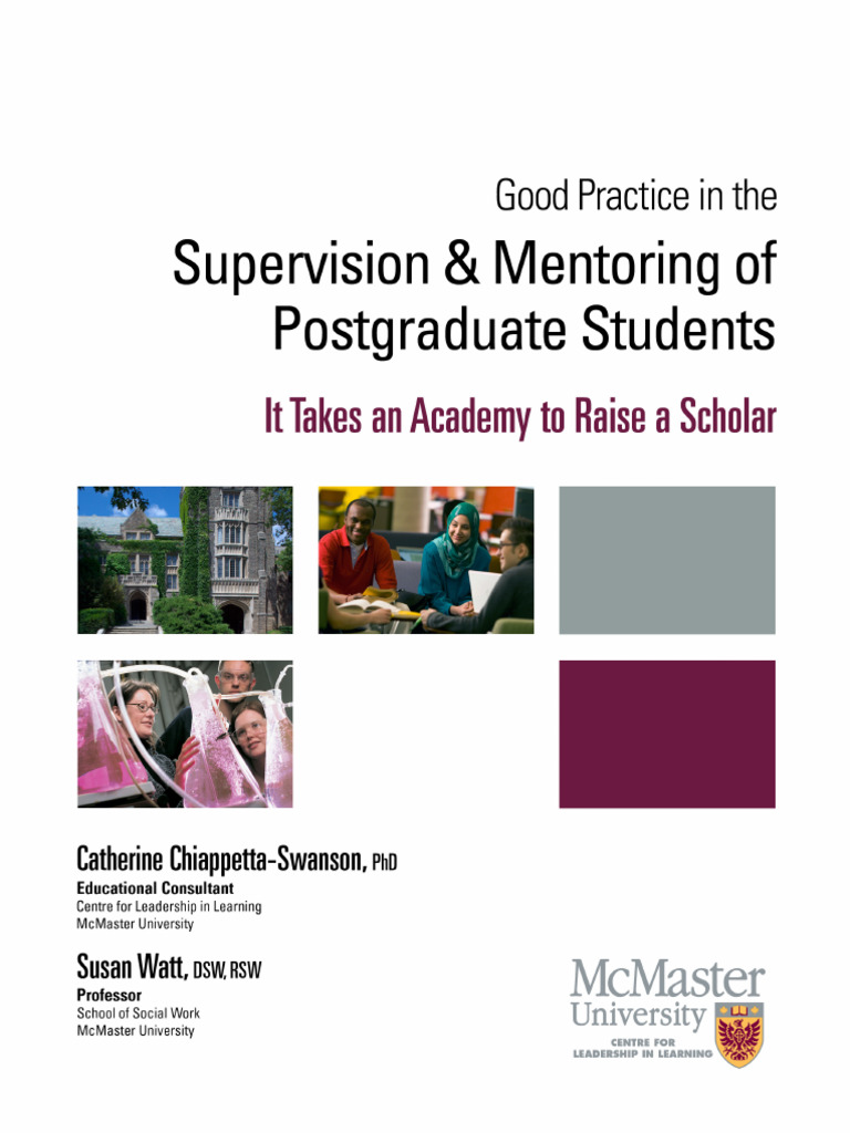 Supervision Mentoring of Postgrad Students 1 | PDF | Mentorship | Thesis