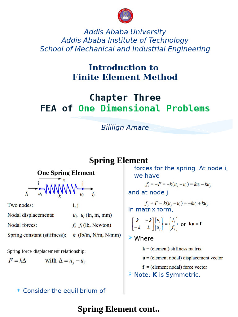 Chapter Three - One Dimensional Problem | PDF | Coordinate System ...