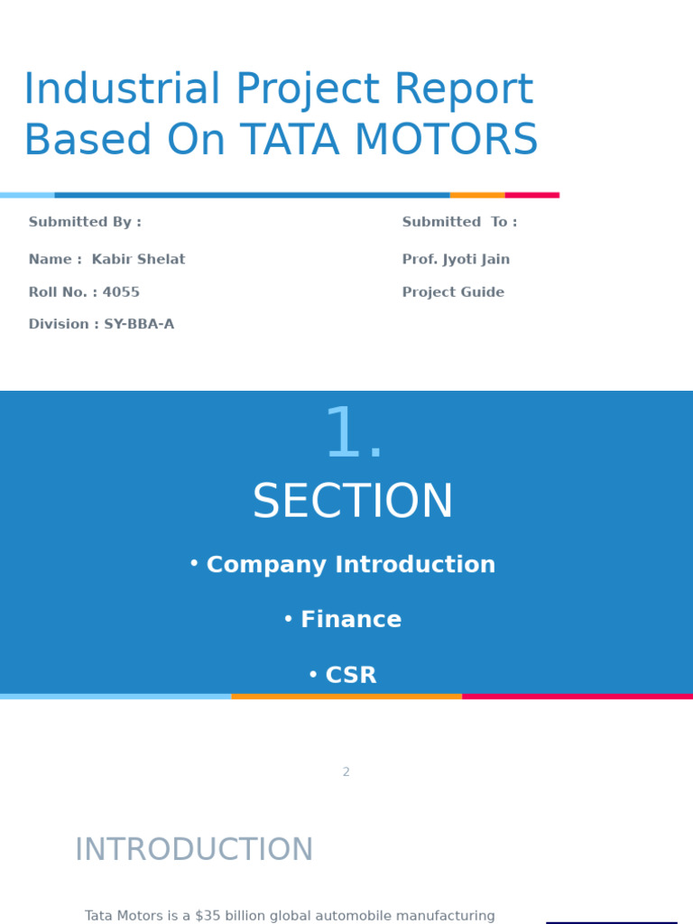 Tata Motors PPT Sem 4 | PDF | Vehicles | Motor Vehicle