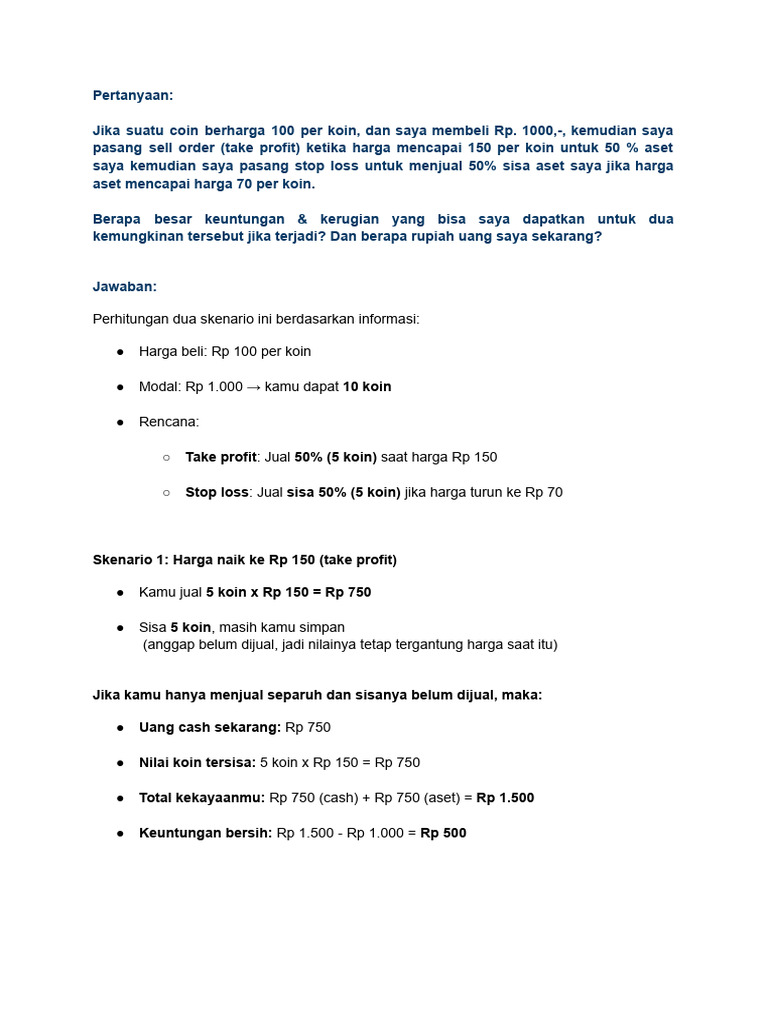 TP & SL Management | PDF