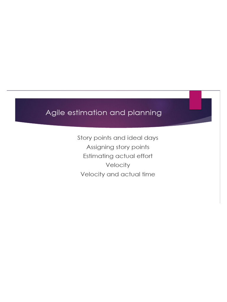 Agile Estimation and Planning | PDF