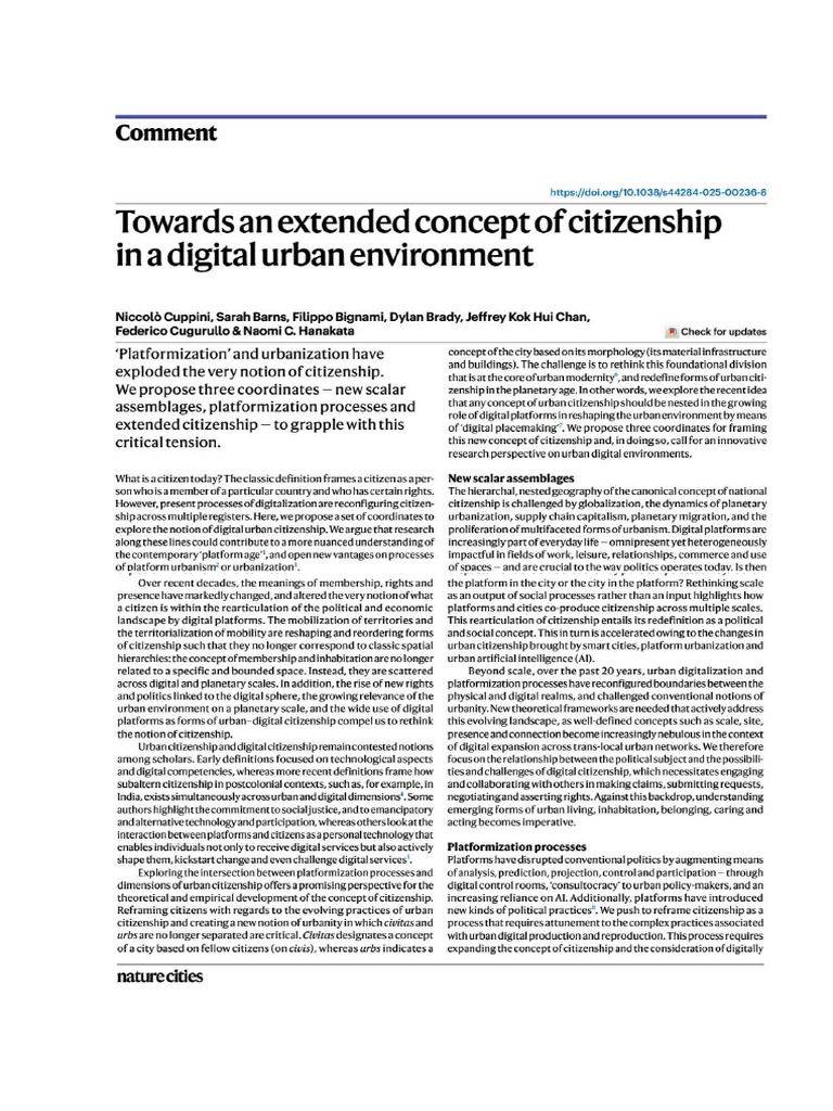 Towards An Extended Conception of Citize | PDF