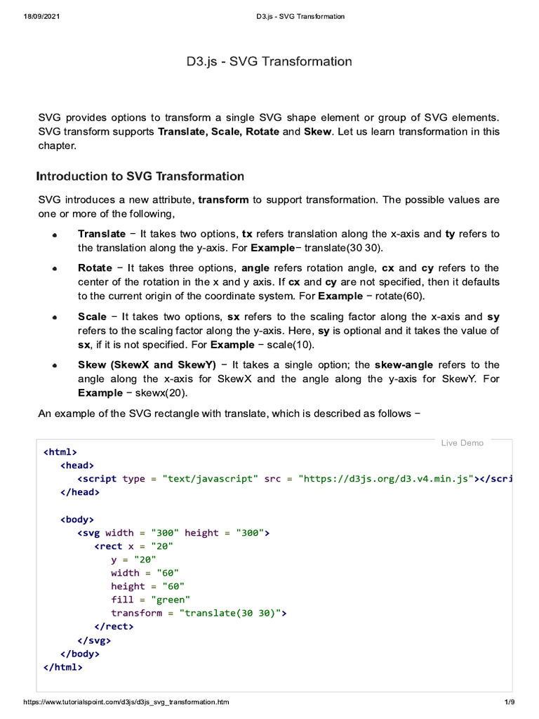 07 SVG Transformation | PDF