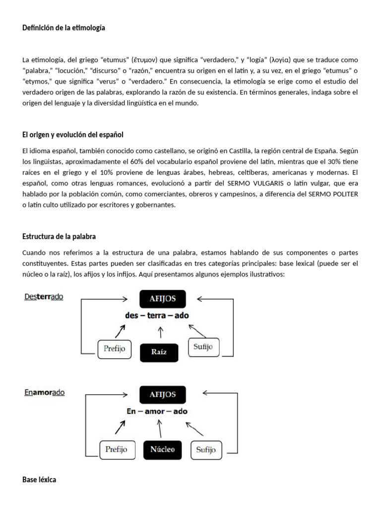 Definición y tipos de etimología | PDF | Lengua española | latín