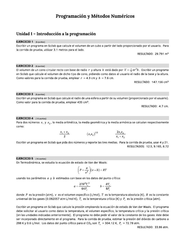Ejercicios Metodos Numericos Unimeta | PDF