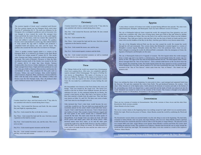 Comparing Creation Myths Across Cultures | PDF | Comparative Mythology ...