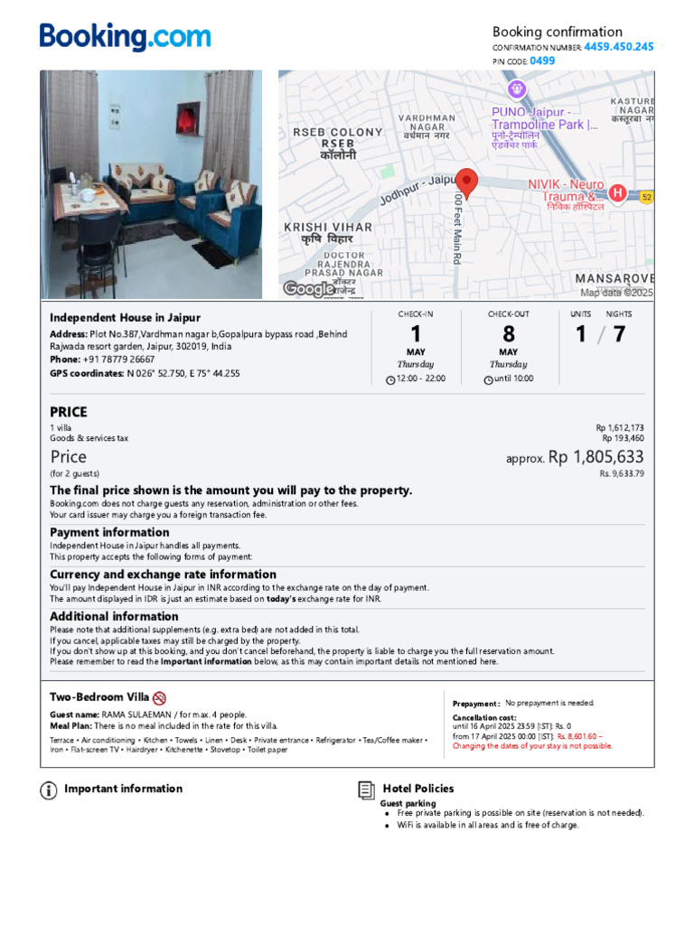 Booking HOTEL | PDF