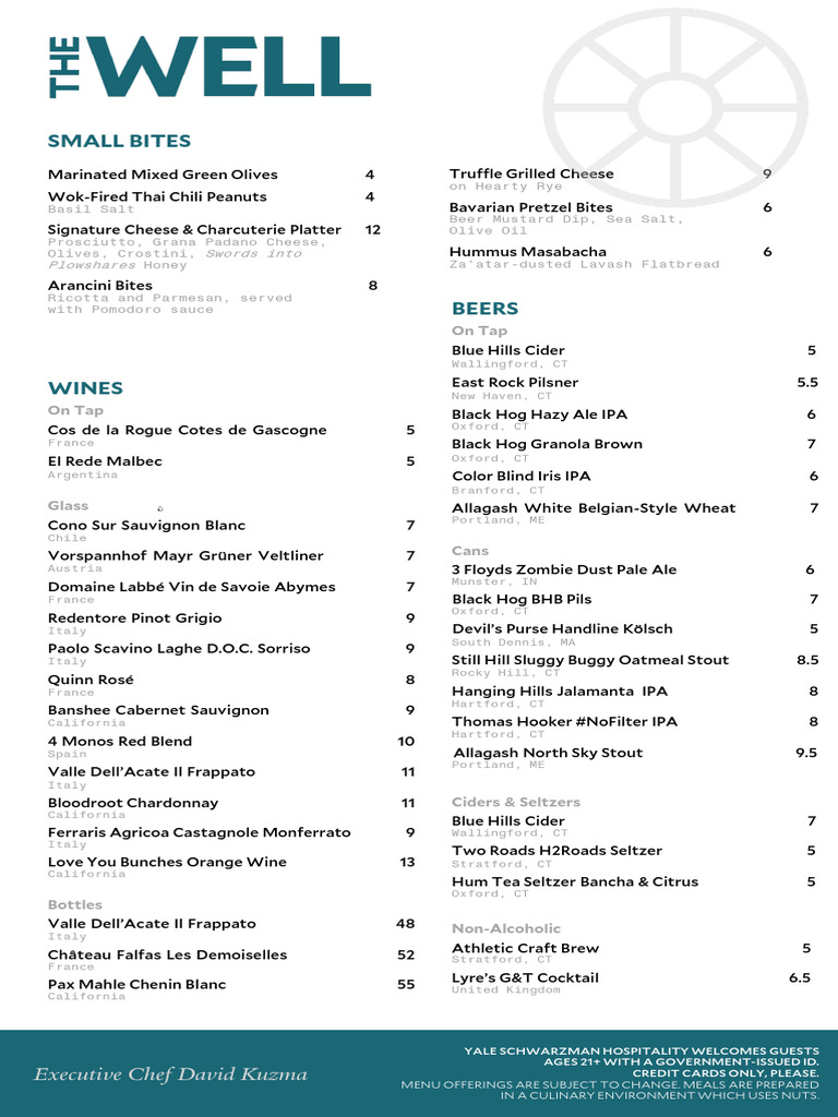 The-Well-Menu | PDF | Fermented Drinks | Wine