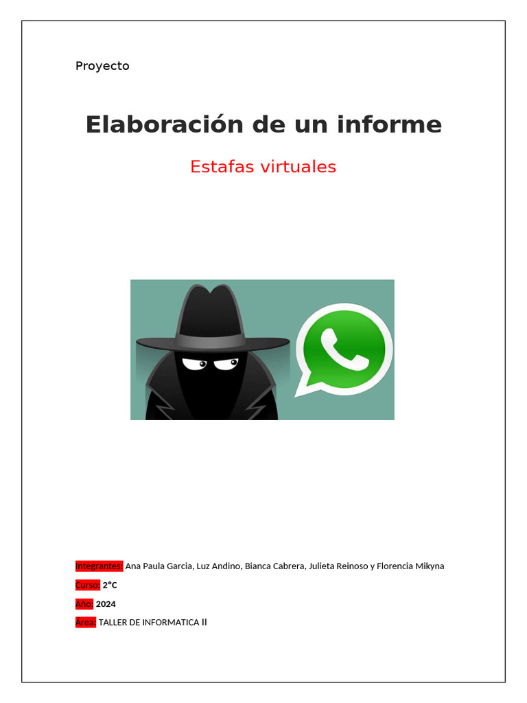 proyecto informatica | PDF | Suplantación de identidad | Ingeniería Social (Seguridad)