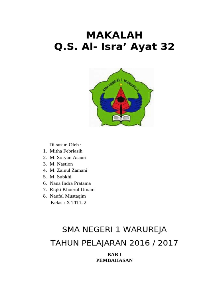 Larangan Zina dalam QS Al-Isra' 32 | PDF
