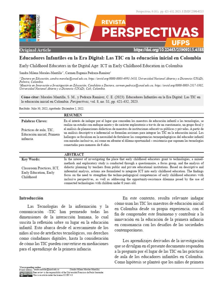 Educadores Infantiles en La Era Digital Las TIC en | PDF | Enseñando | Educación de la primera ...