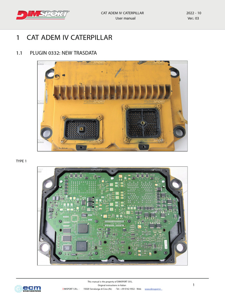 PINOUT_CAT_ADEM_IV_CATERPILLAR (1) | PDF