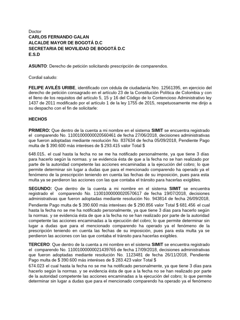 BOGOTÁ VÍCTOR AVILÉS | PDF | Estatuto de limitaciones | Multa (pena)