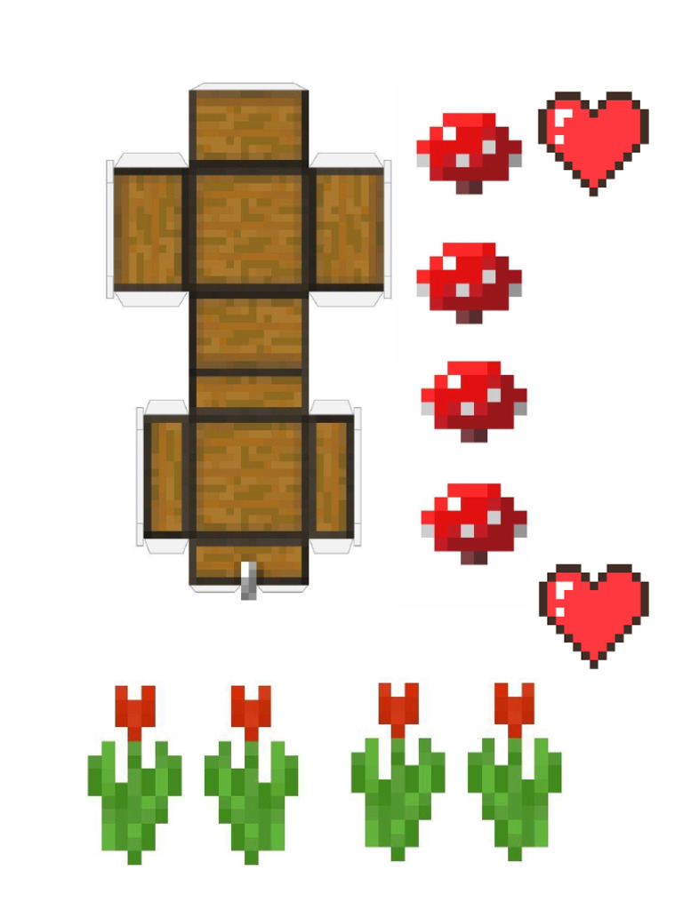 Plantilla Cofre y Abeja Minecraft - Papercraft | PDF