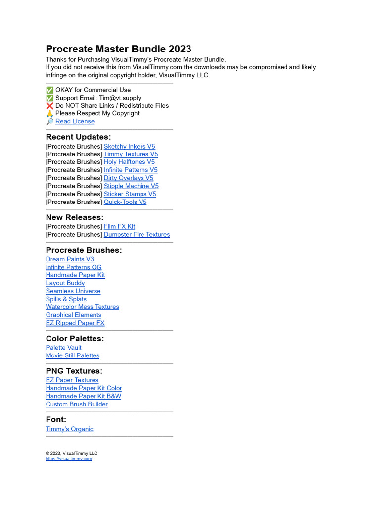 Procreate_Master_Bundle_2023 | PDF