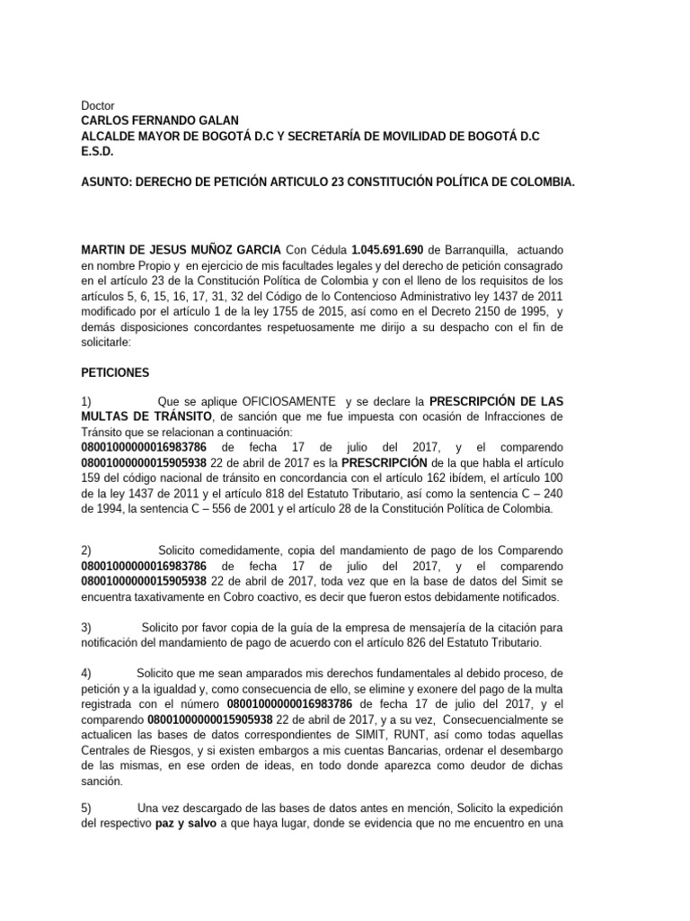 VICTOR AVILÉS BOGOTÁ | PDF | Estatuto de limitaciones | Esfera pública
