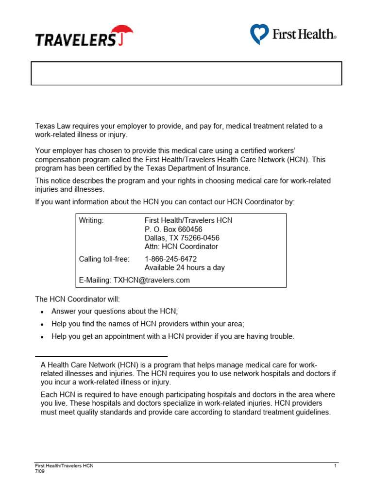 TX Work Comp Form 06 2016 | PDF | Physician | Public Services