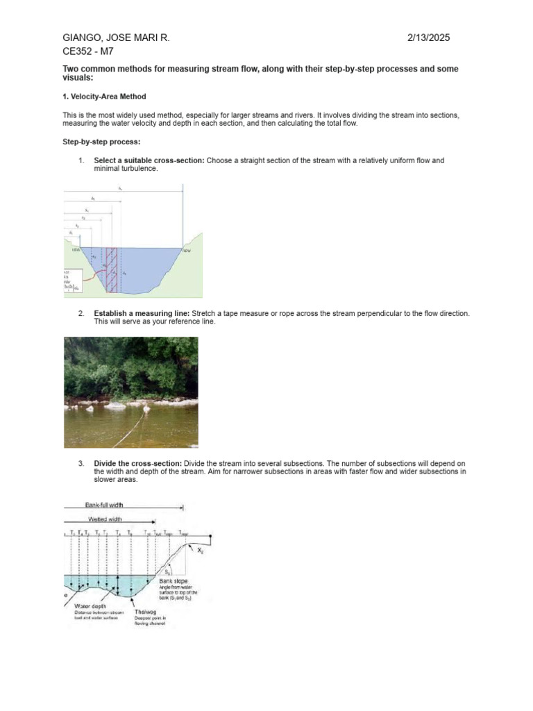 hydrology giango | PDF | Discharge (Hydrology) | Earth Sciences