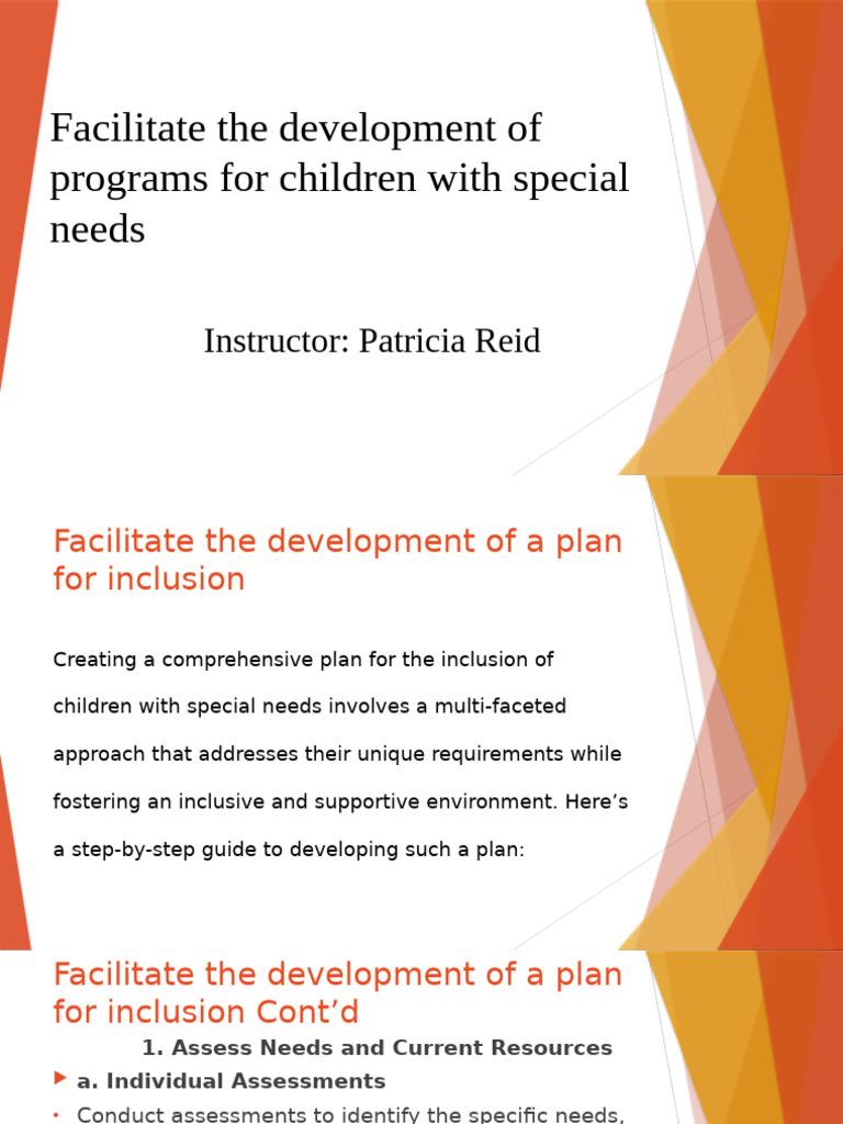 Facilitate The Development of Programs For Children With Special Needs ...