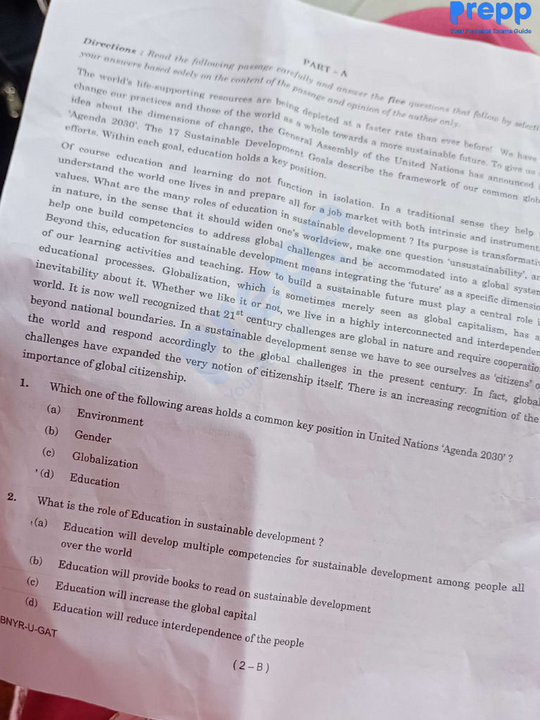 UPSC EPFO EOAO SET B Question Paper 1 | PDF