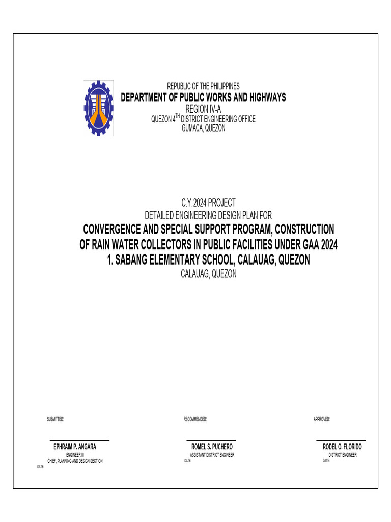 DPWH Rainwater Harvesting Guidelines | PDF | Lumber
