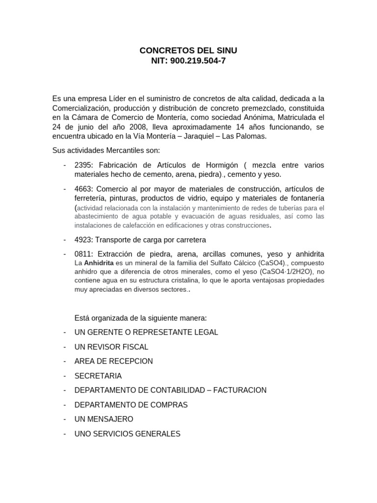 CONCRETOS DEL SINU | PDF
