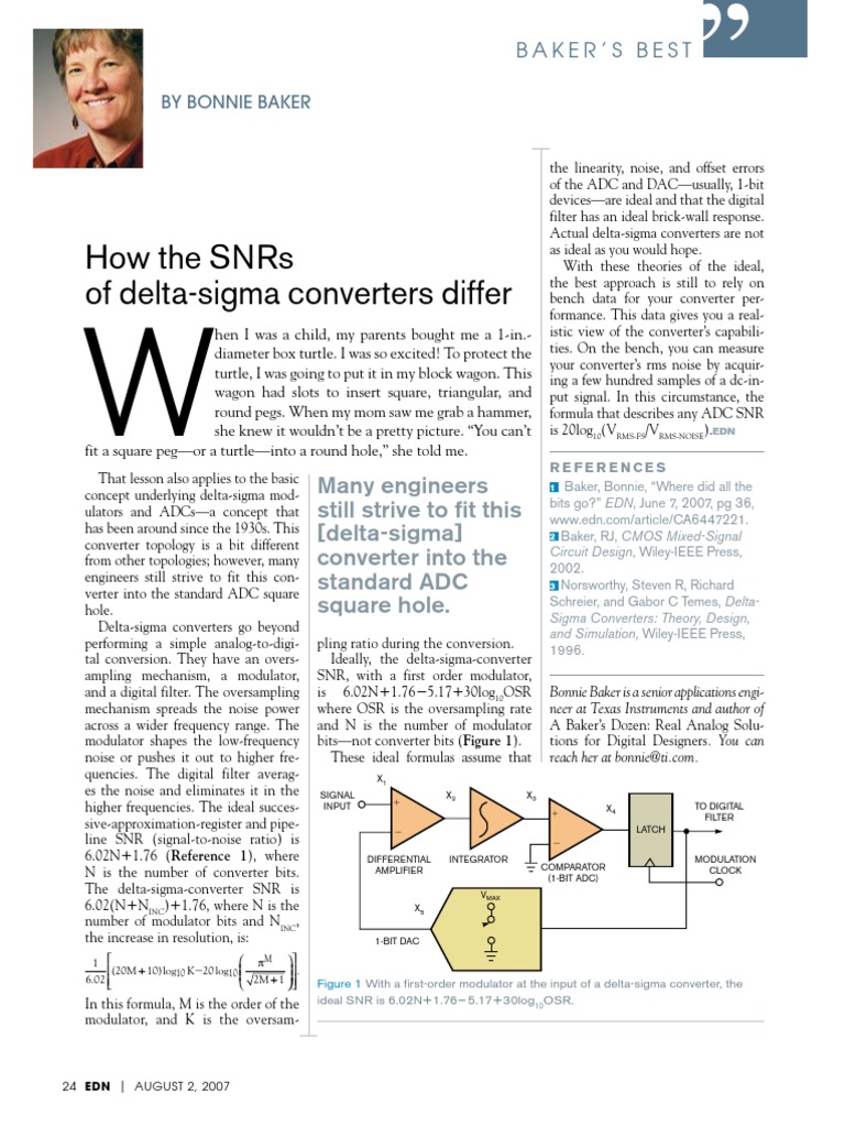 SNR of Adc | PDF | Analog To Digital Converter | Signal To Noise Ratio