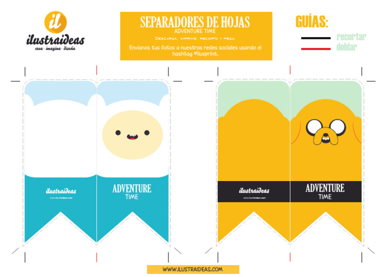 Separadores de Hojas Adventure Time | PDF