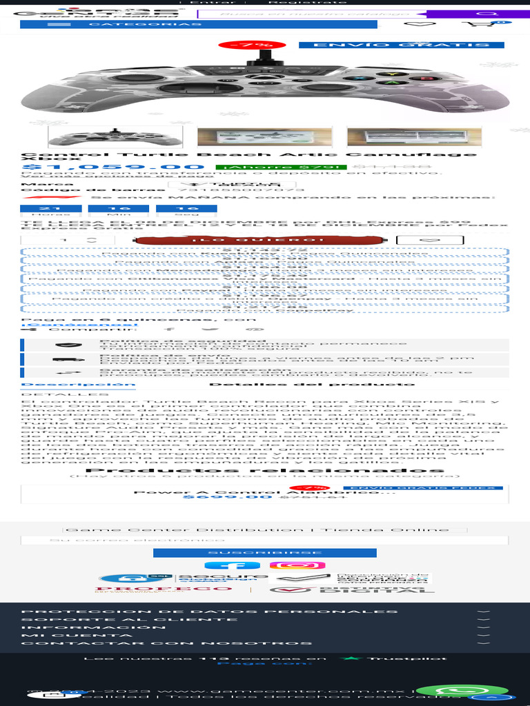 Control Turtle Beach Artic Camuflage Xbox | PDF