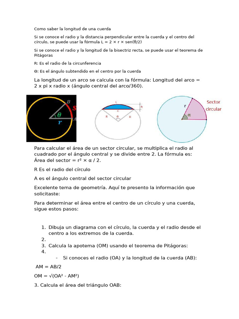 Cómo calcular la longitud de una cuerda | PDF