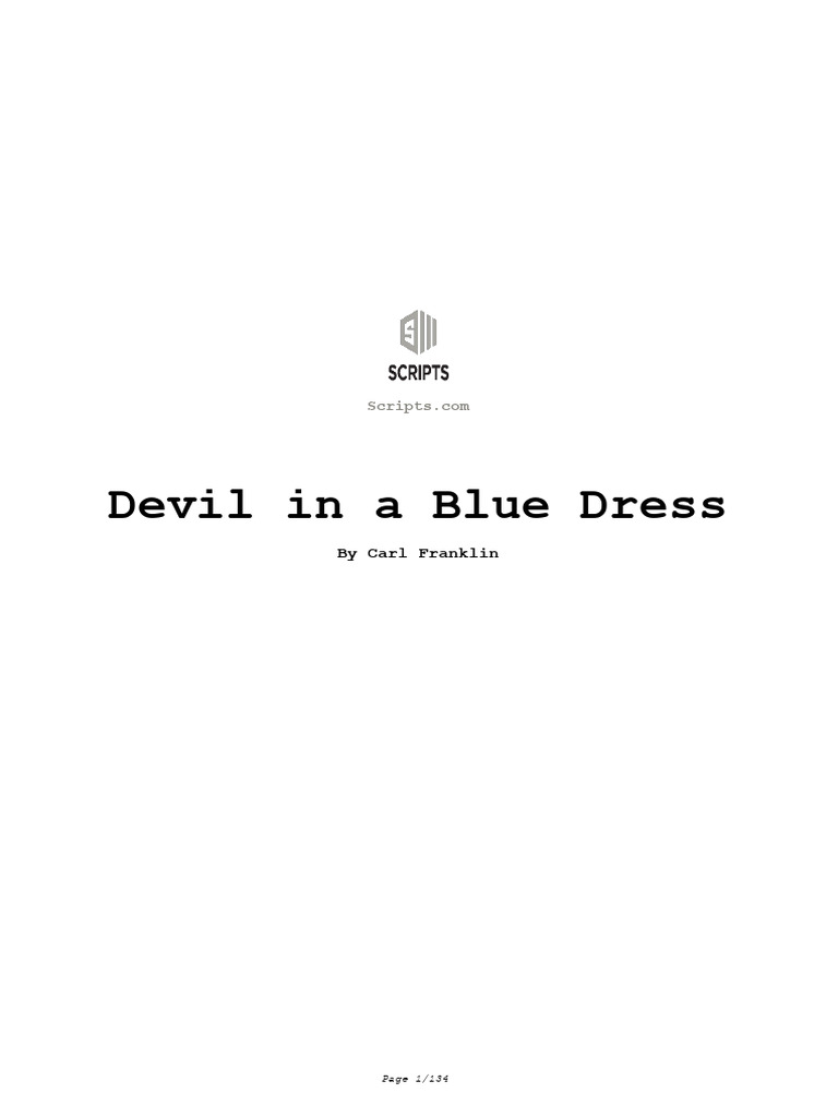 The Devil in A Blue Dress | PDF
