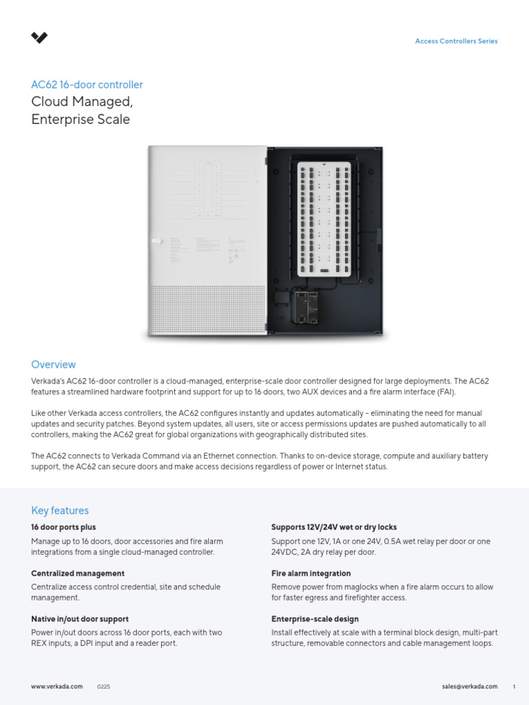 Door Controller Ac62 Datasheet | PDF | Access Control | Electronics