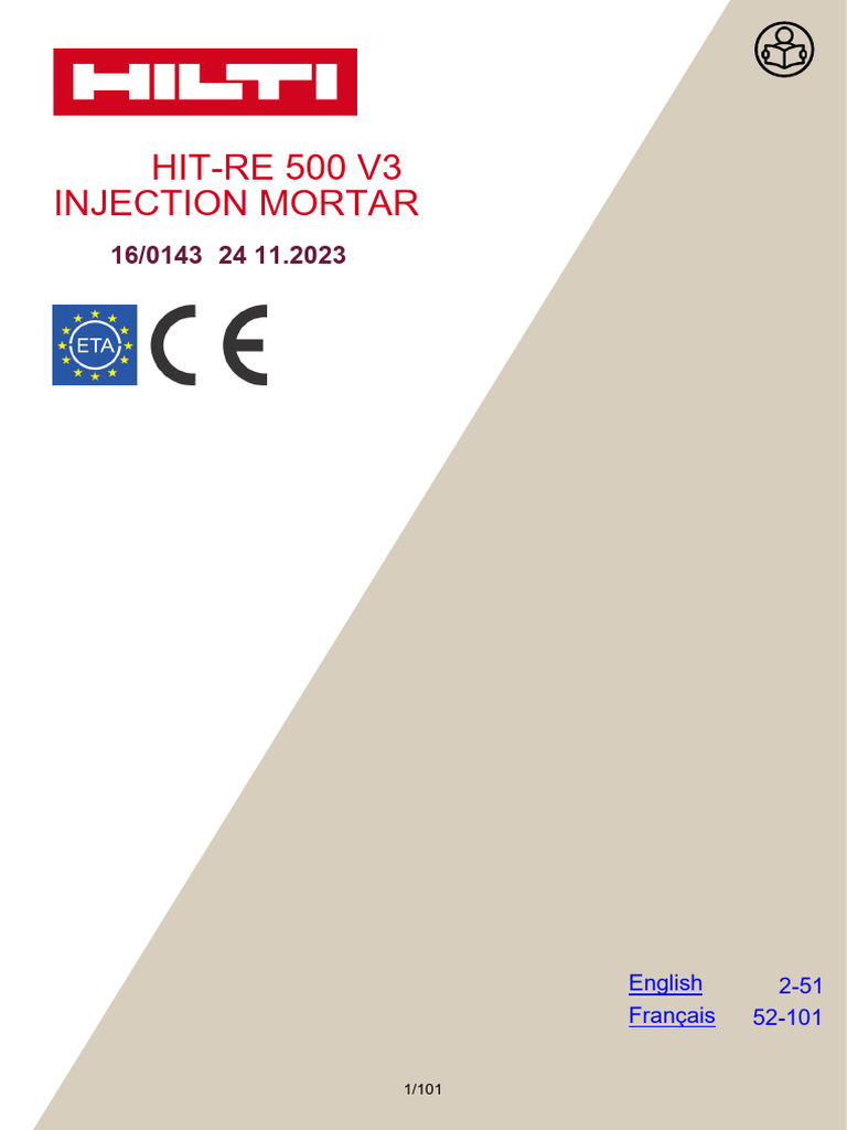 ETA 16 0143 HIT RE 500 V3 Anchor EC2!50!100 Years Approval Document ...